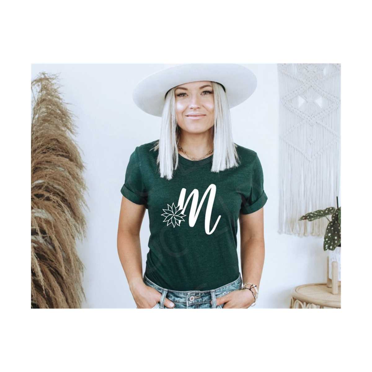 Letter M floral SVG | Letter m svg | Flower letter svg | Hea - Inspire ...