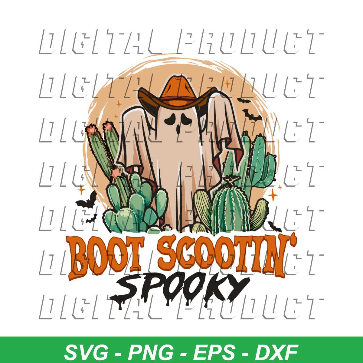 Boot Scootin Spooky Western Halloween SVG File For Cricut | Inspire Uplift