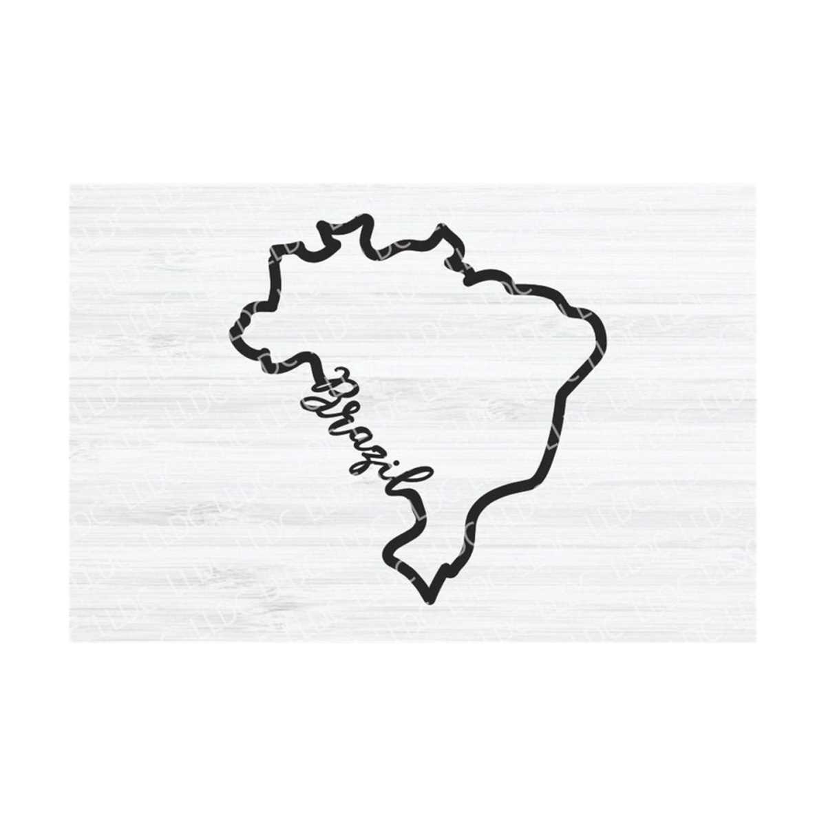 Brazil outline SVG, Brazil Cursive Vector, Brazil design, Co | Inspire ...