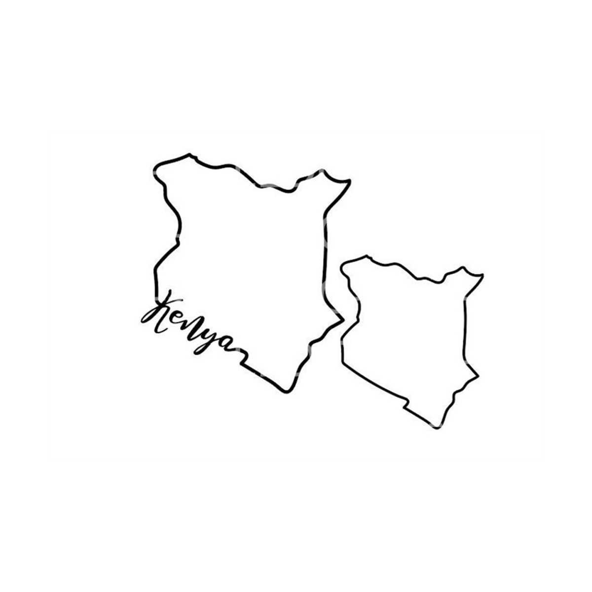 Kenya outline SVG PNG, Kenya Cursive Vector File, Africa svg | Inspire ...