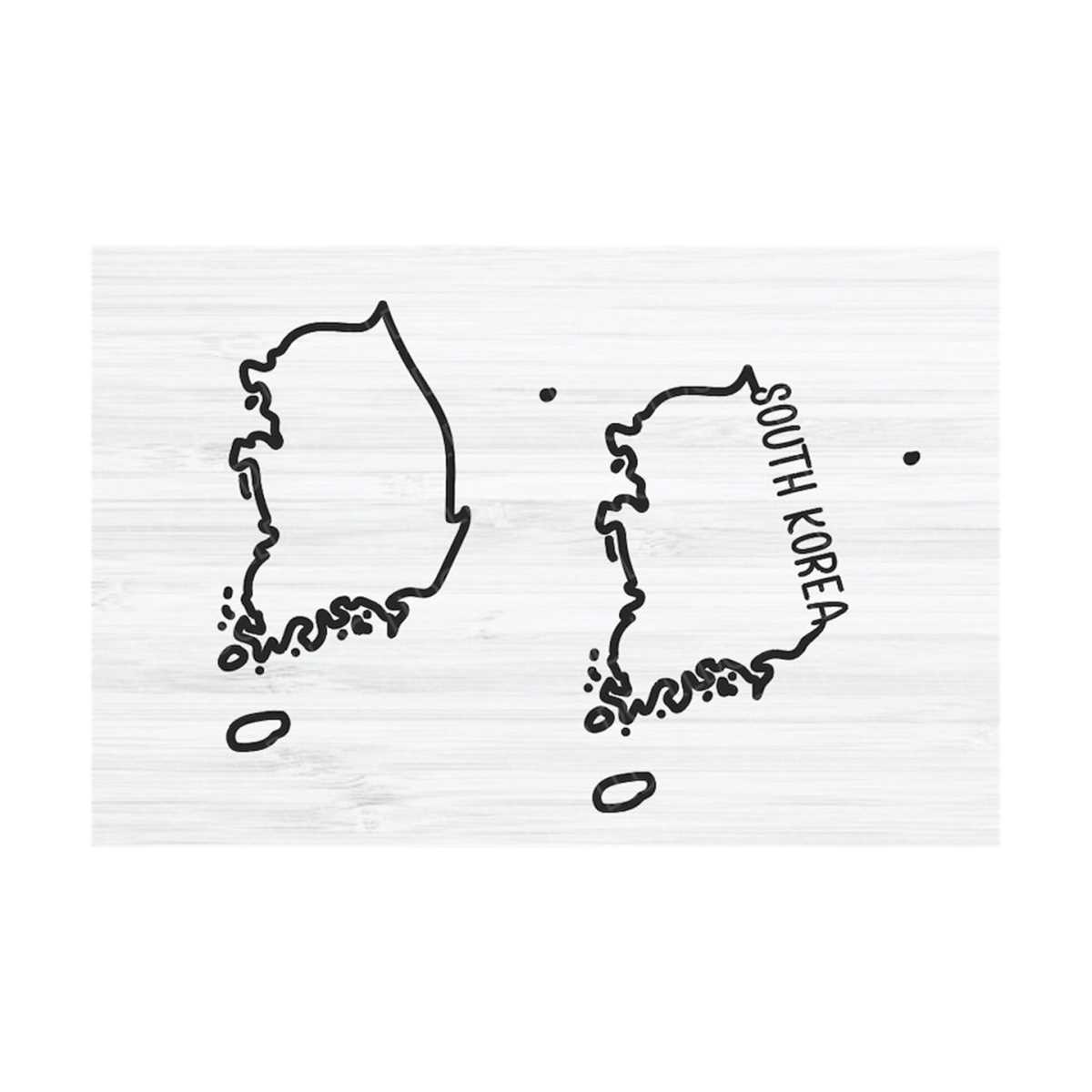 South Korea outline SVG, South Korea Vector File, South Kore | Inspire ...