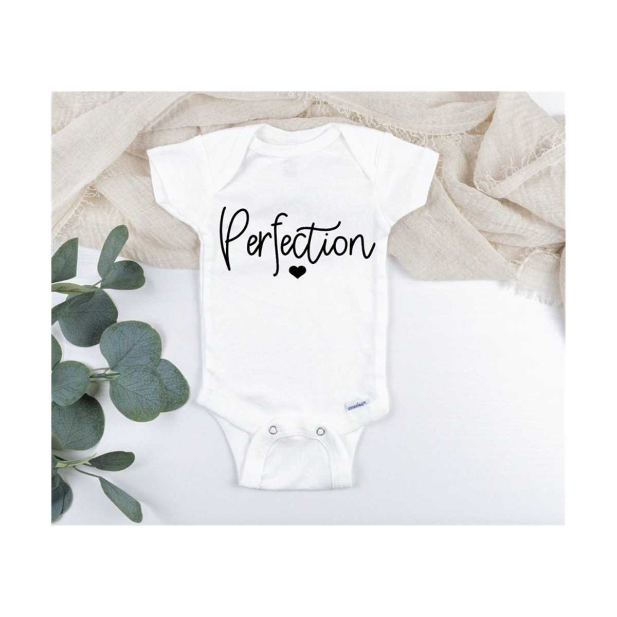 Perfection svg, Baby shirt svg, Baby bodysuit svg, Baby Tee | Inspire ...