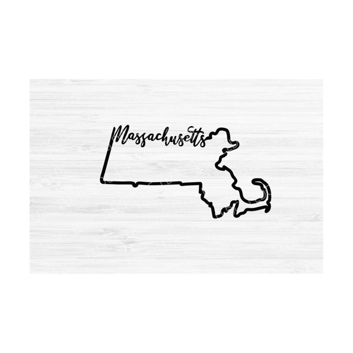 Massachusetts outline SVG. Massachusetts Cursive Vector File | Inspire ...
