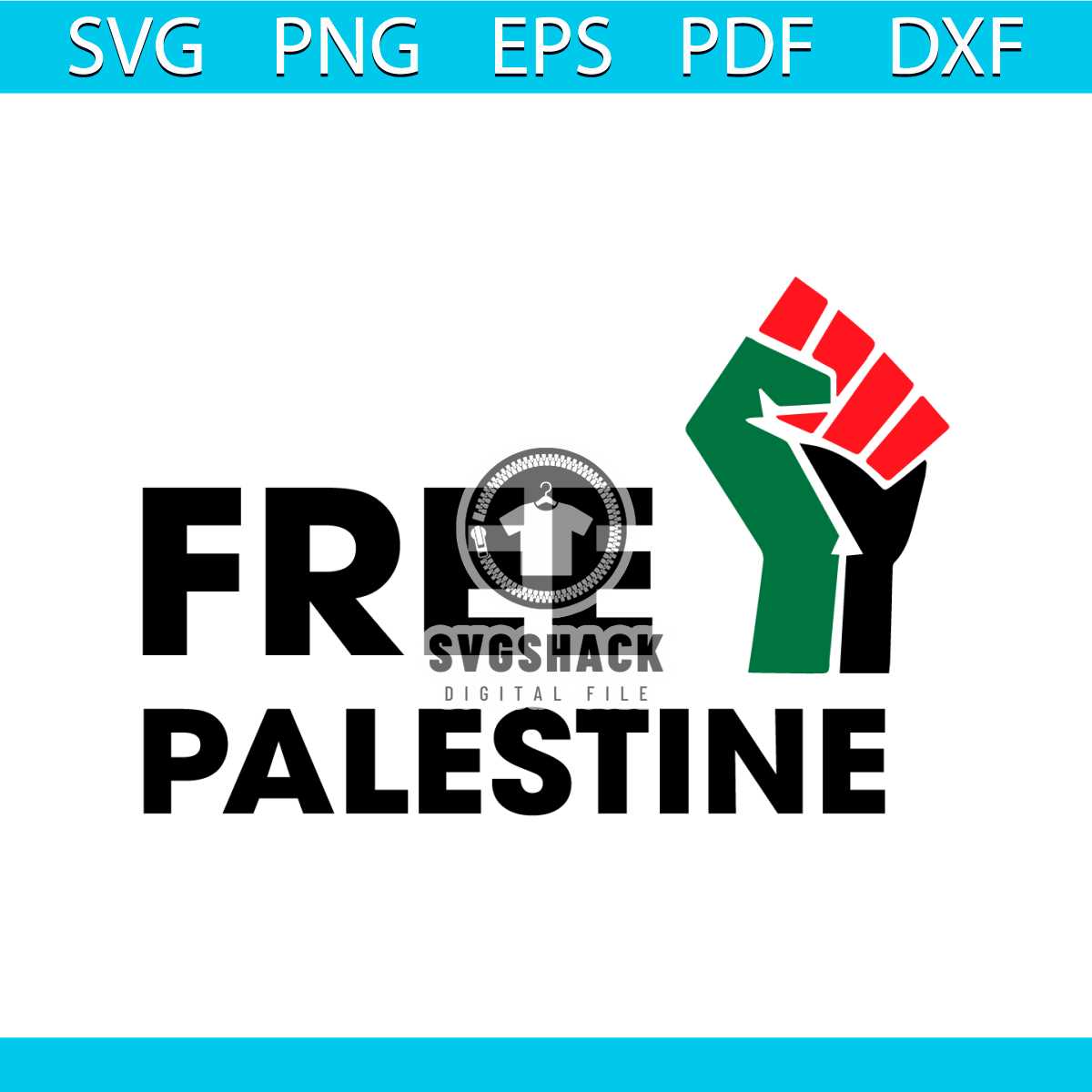 Free Palestine Human Rights Protest SVG File For Cricut - Inspire Uplift