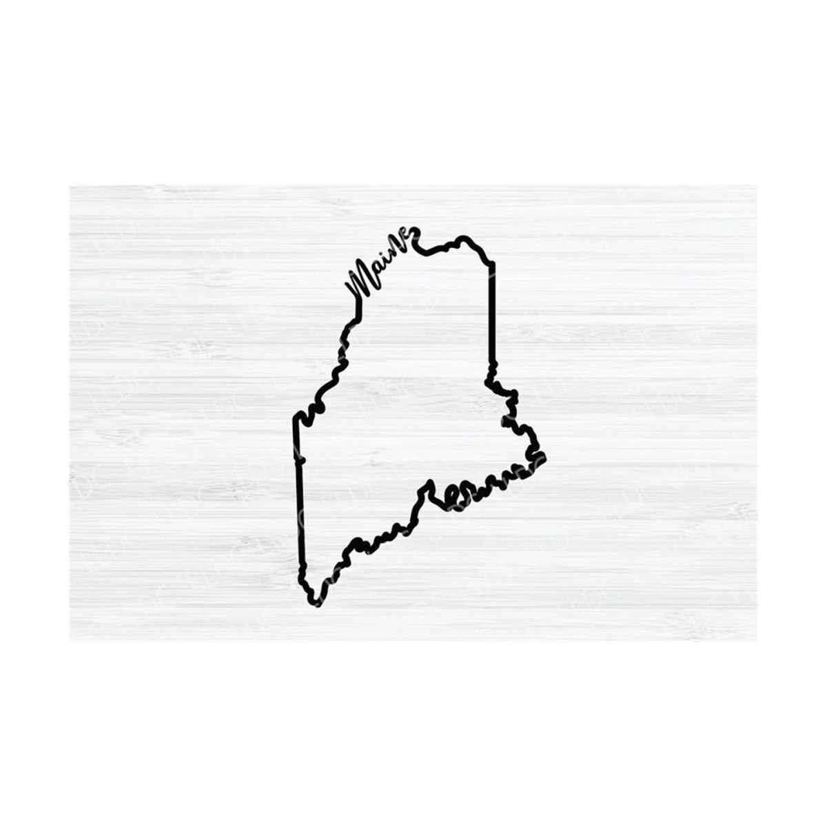 Maine outline SVG. Maine Cursive Vector File. Maine design. - Inspire ...