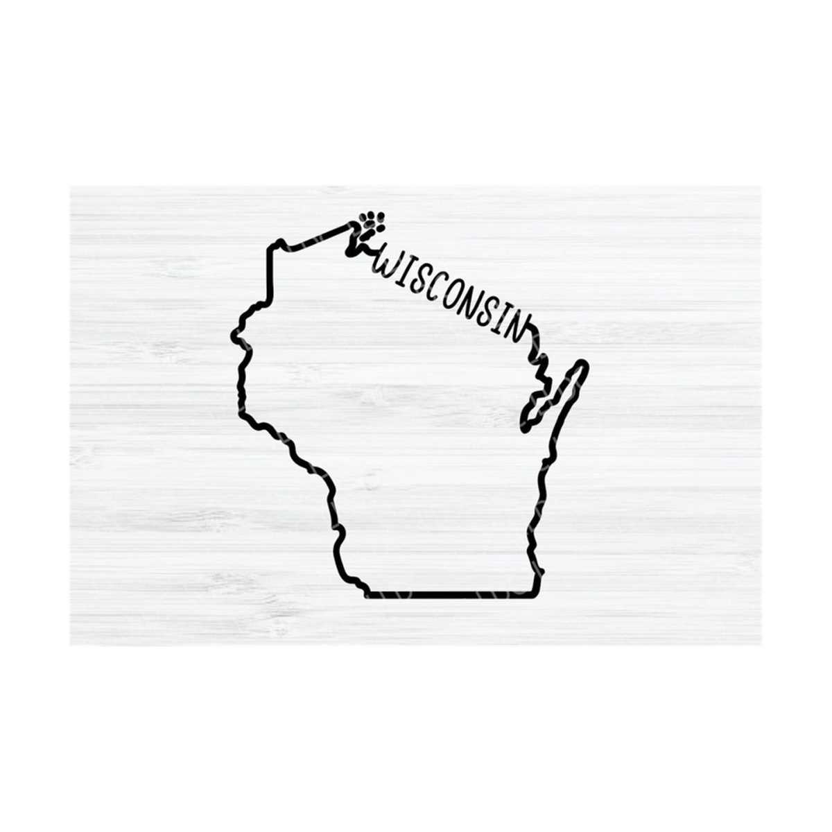 Wisconsin outline SVG. Wisconsin svg. Wisconsin vector file. | Inspire ...