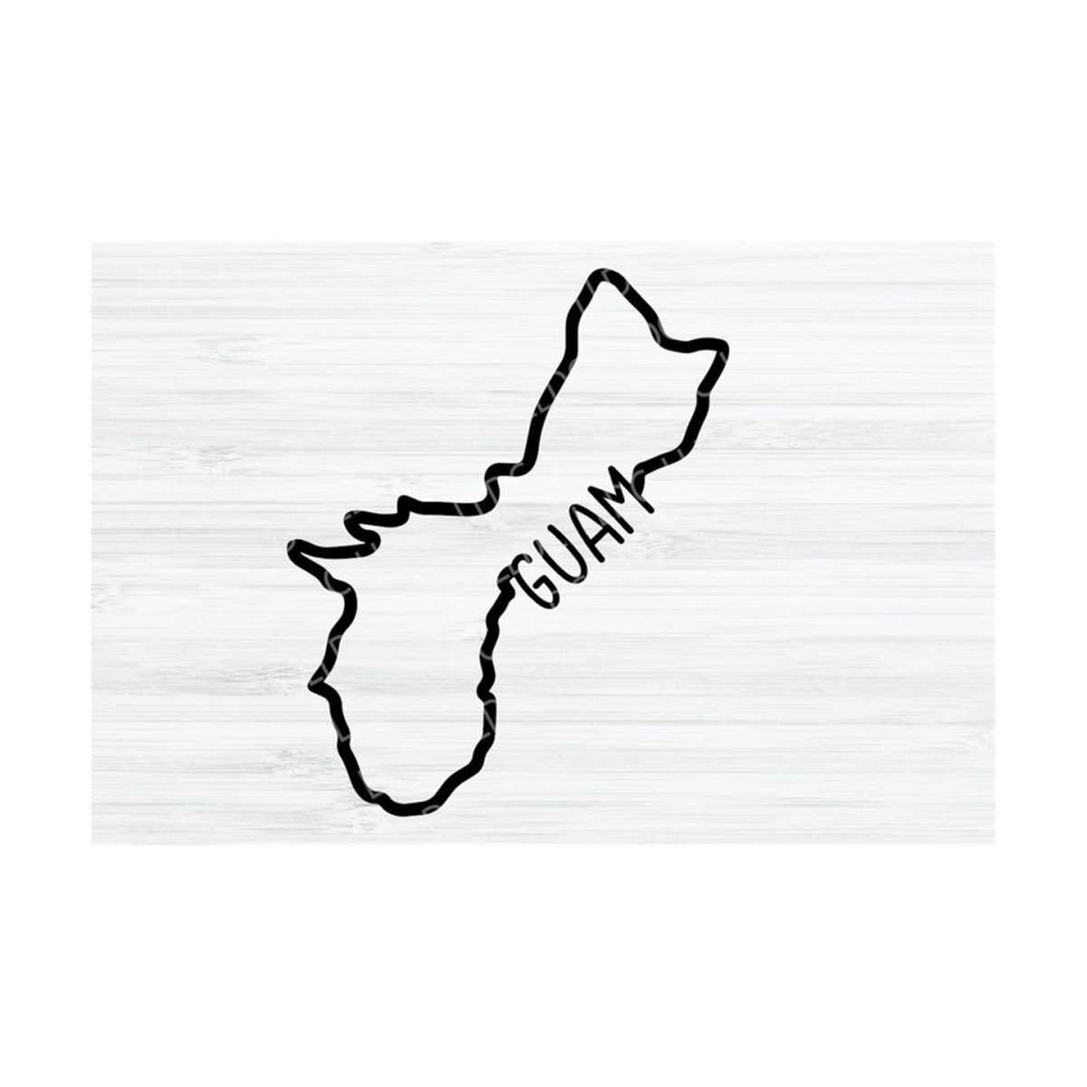 Guam outline SVG, Guam Vector File, Guam svg, Guam state Dig | Inspire ...