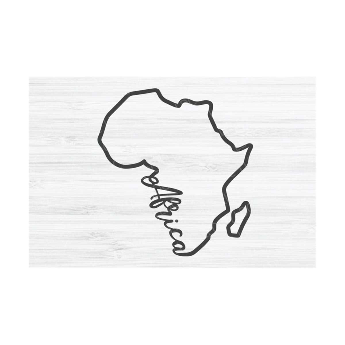 Africa outline SVG | Africa Cursive Vector File | Africa des | Inspire ...