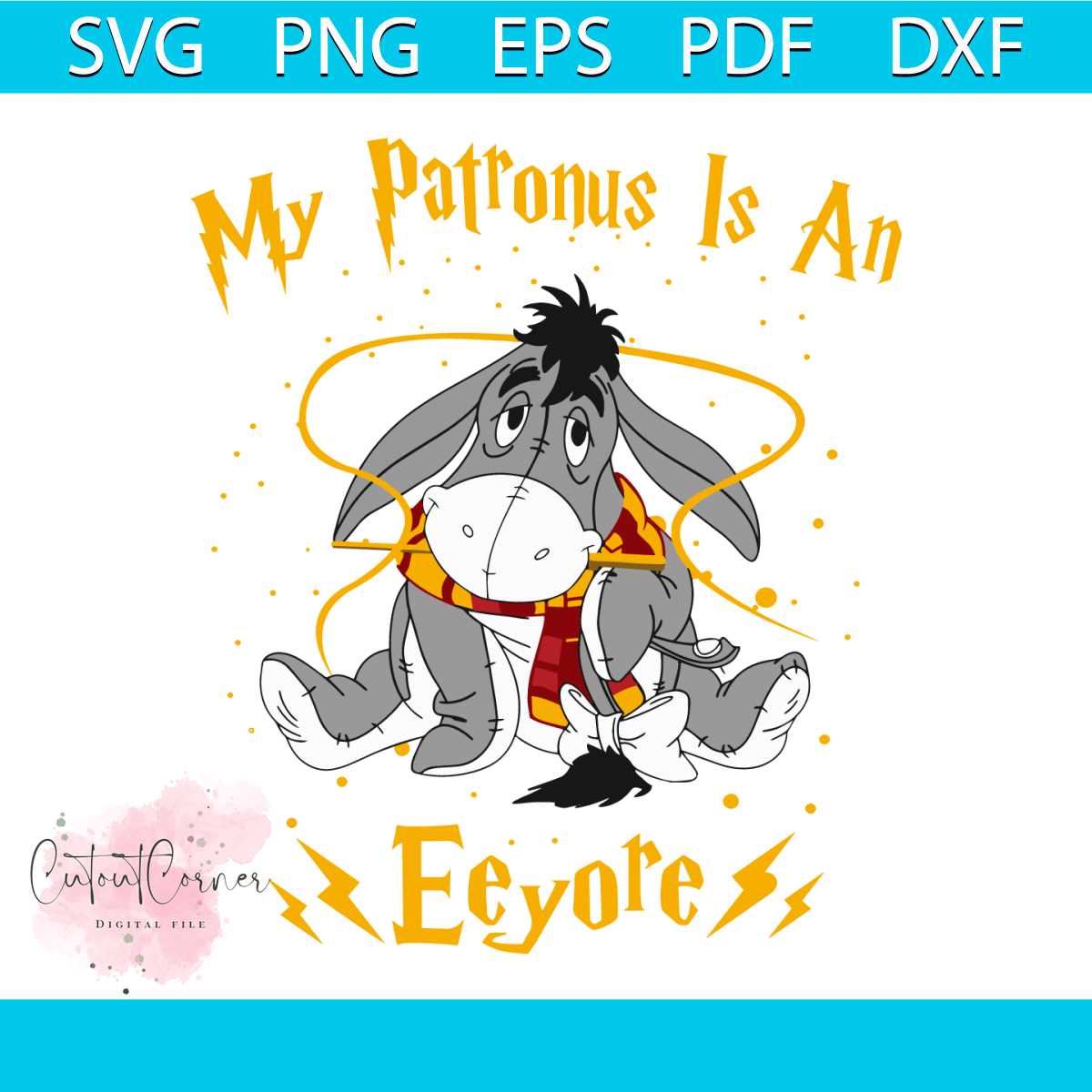 My Patronus Is An Eeyore Witch Vibes SVG Graphic File | Inspire Uplift