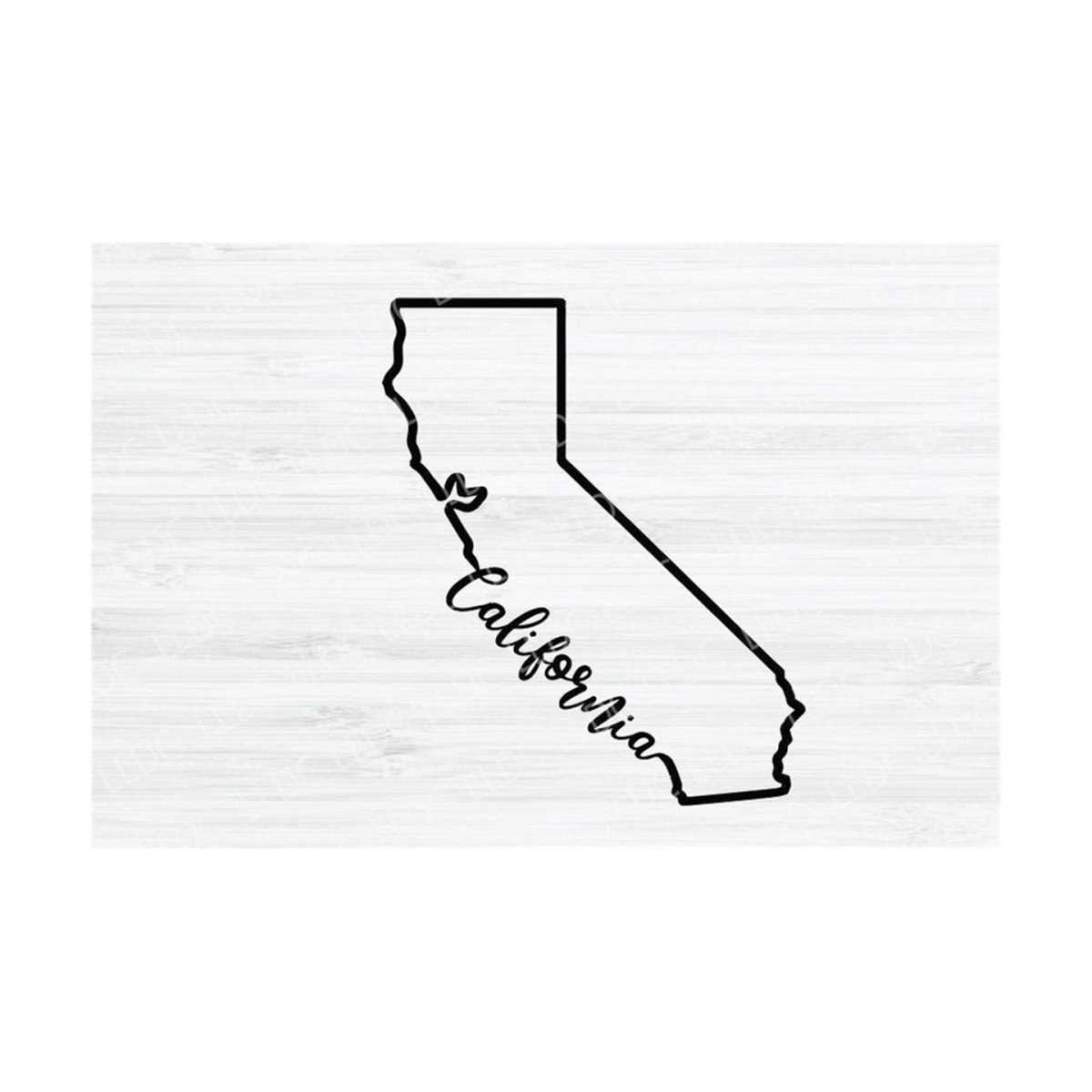 California Outline SVG File. California PNG. California Curs - Inspire ...