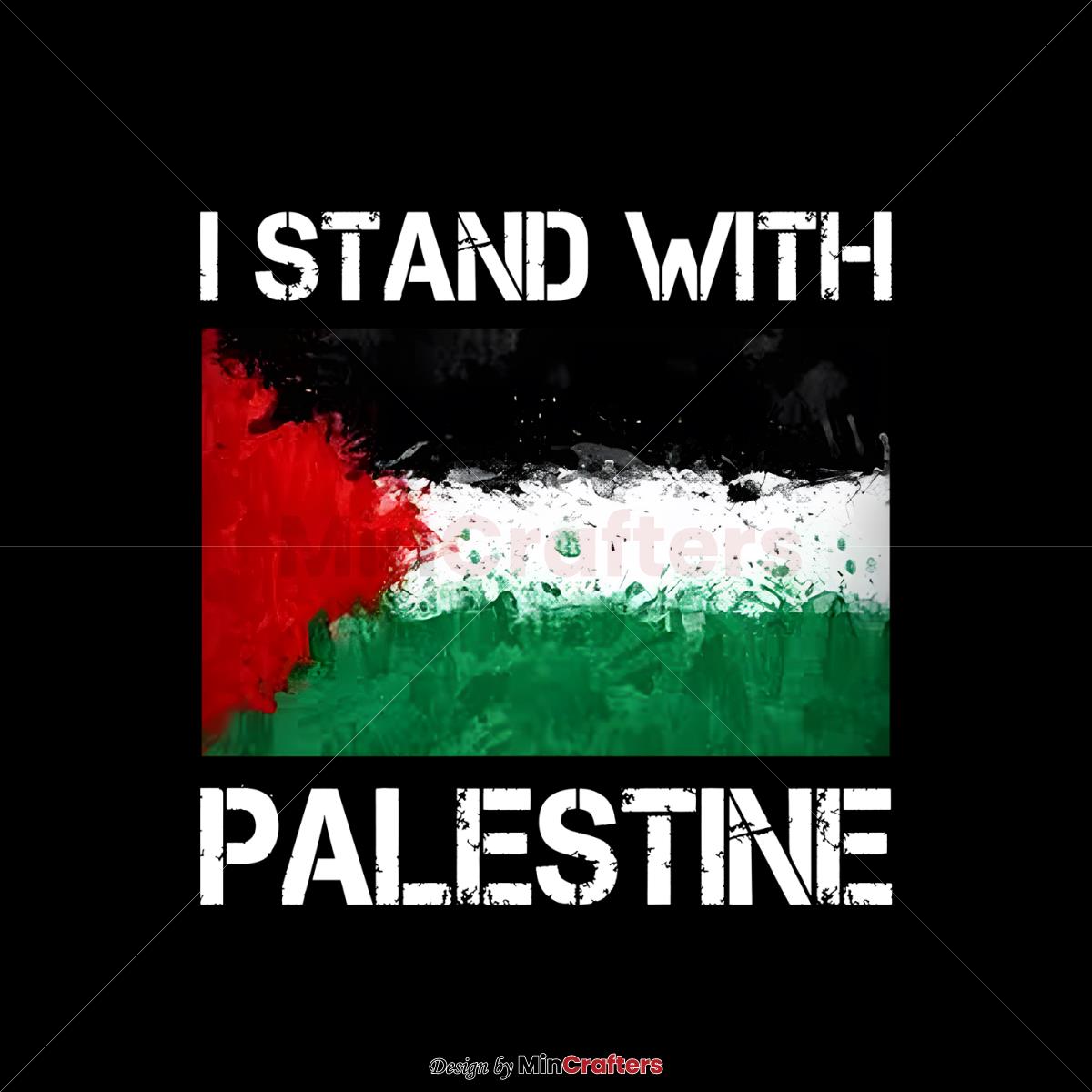 Palestine Flag I Stand With Palestine PNG Download - Inspire Uplift