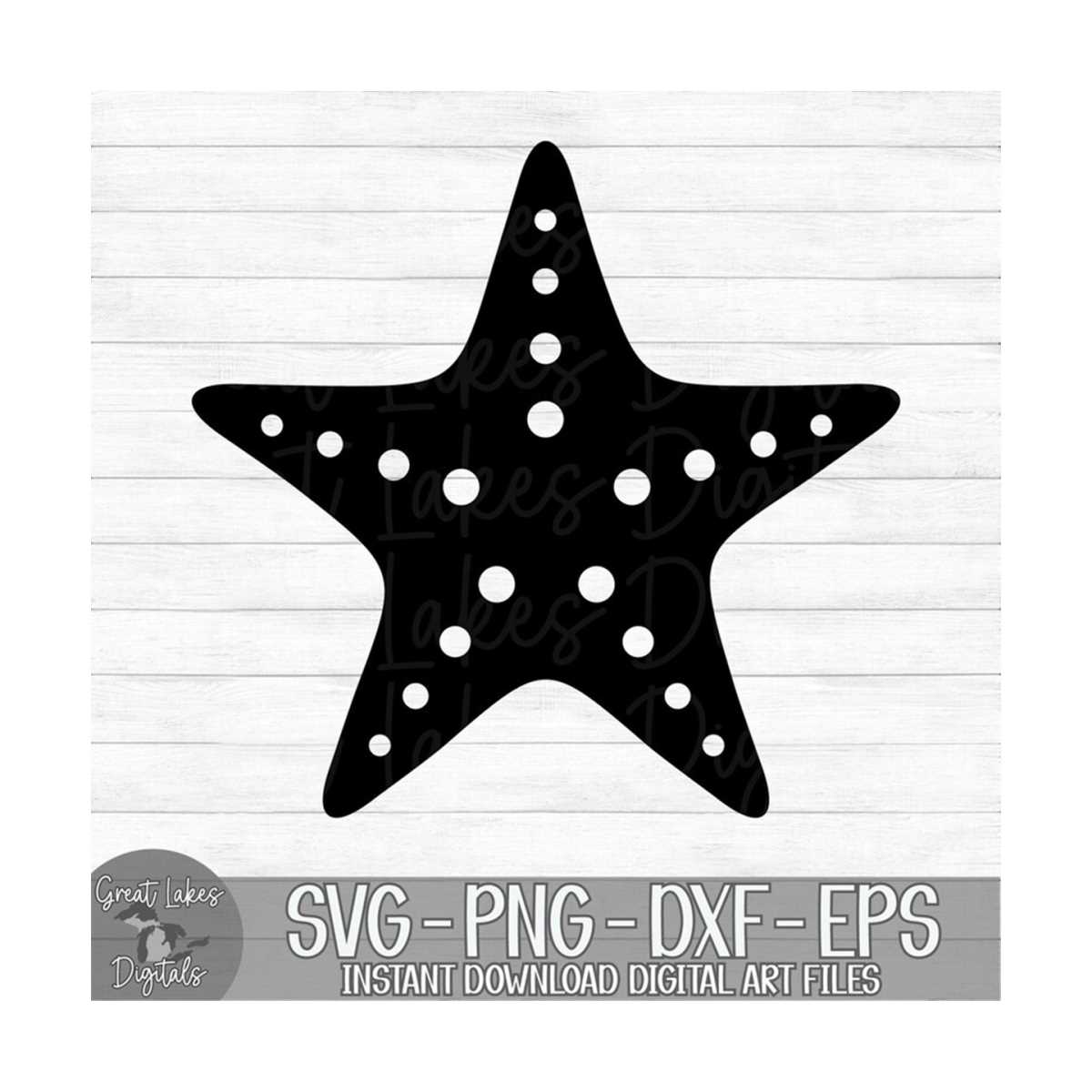 Starfish - Instant Digital Download - svg, png, dxf, and eps | Inspire ...