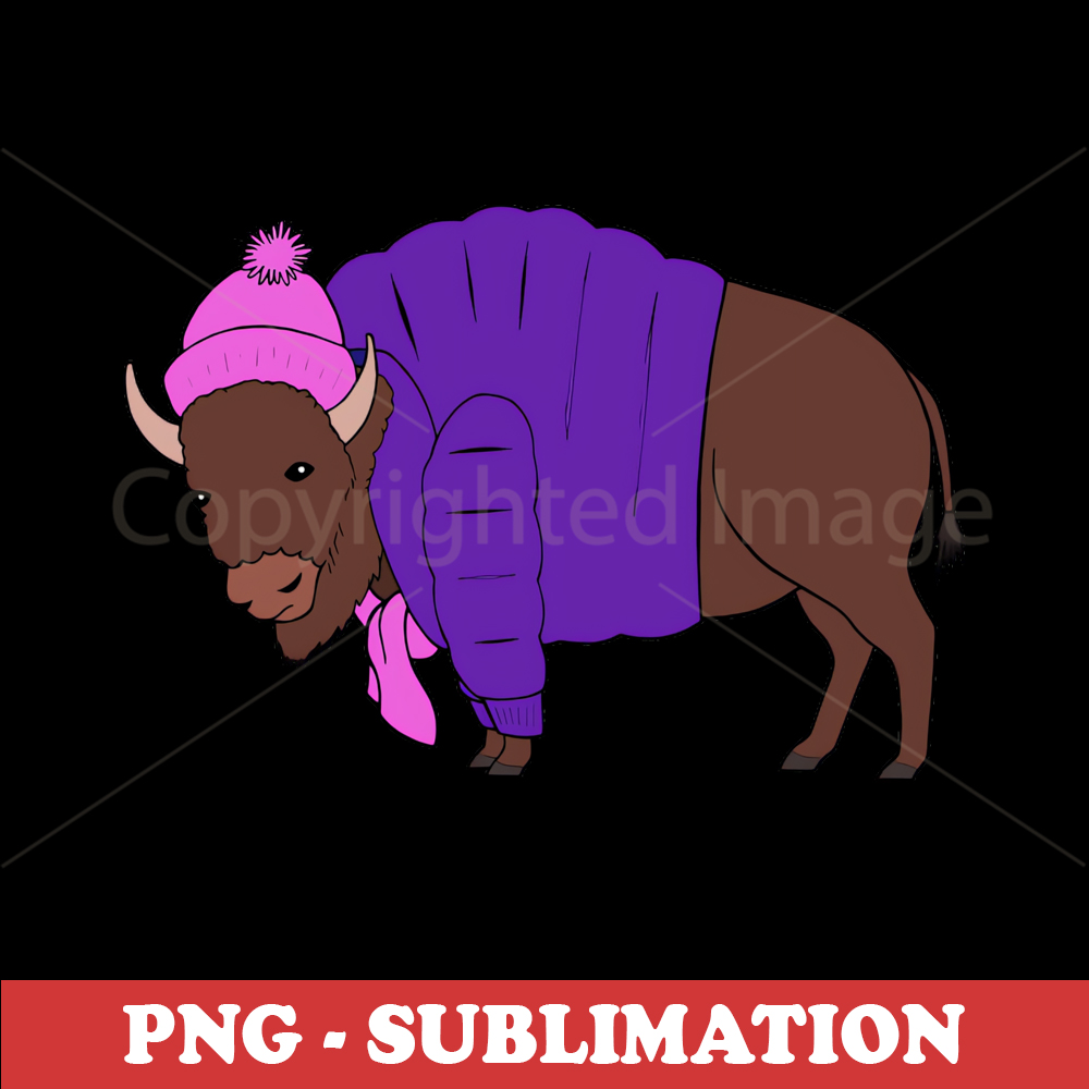 Buffalo Winter - Pink Flurry - Vibrant PNG Digital Download - Inspire ...