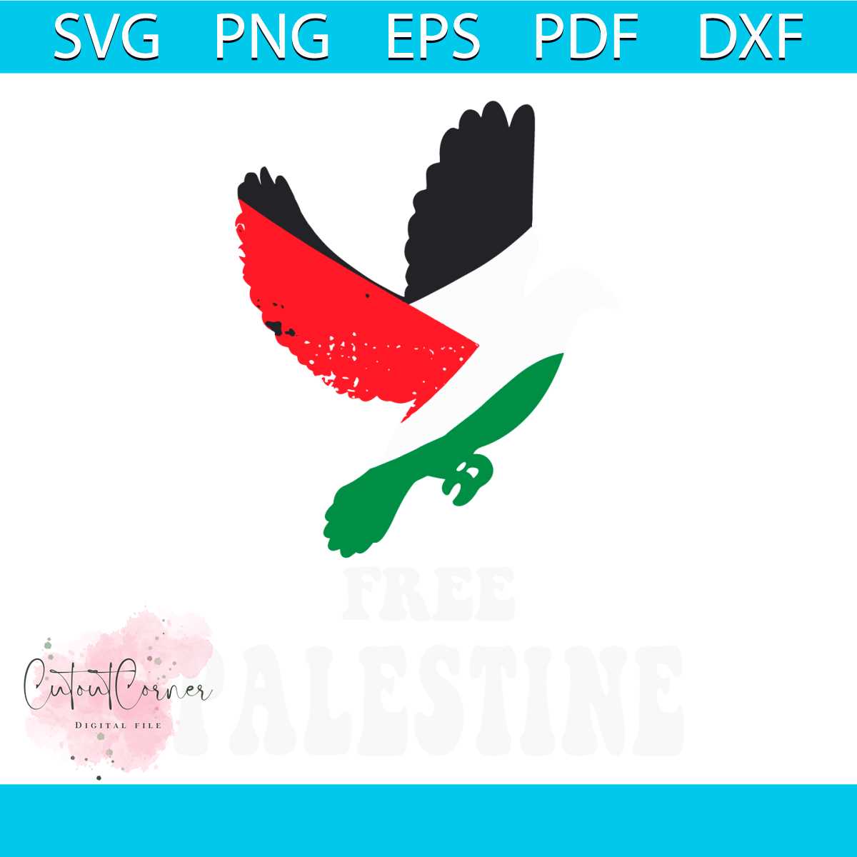 Free Palestine Dove Palestine Flag SVG Cutting Digital File | Inspire ...