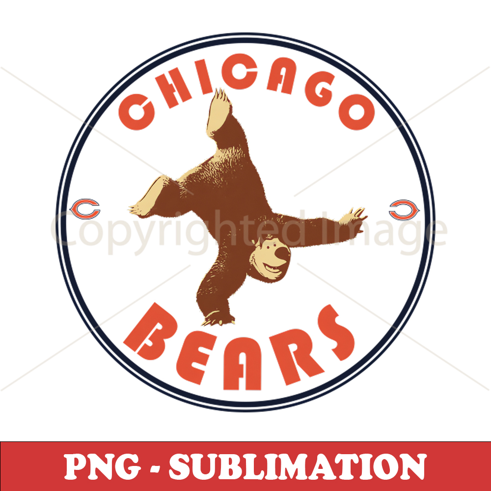 Chicago Bears Retro Logo - Funny PNG Sublimation Digital Dow | Inspire ...
