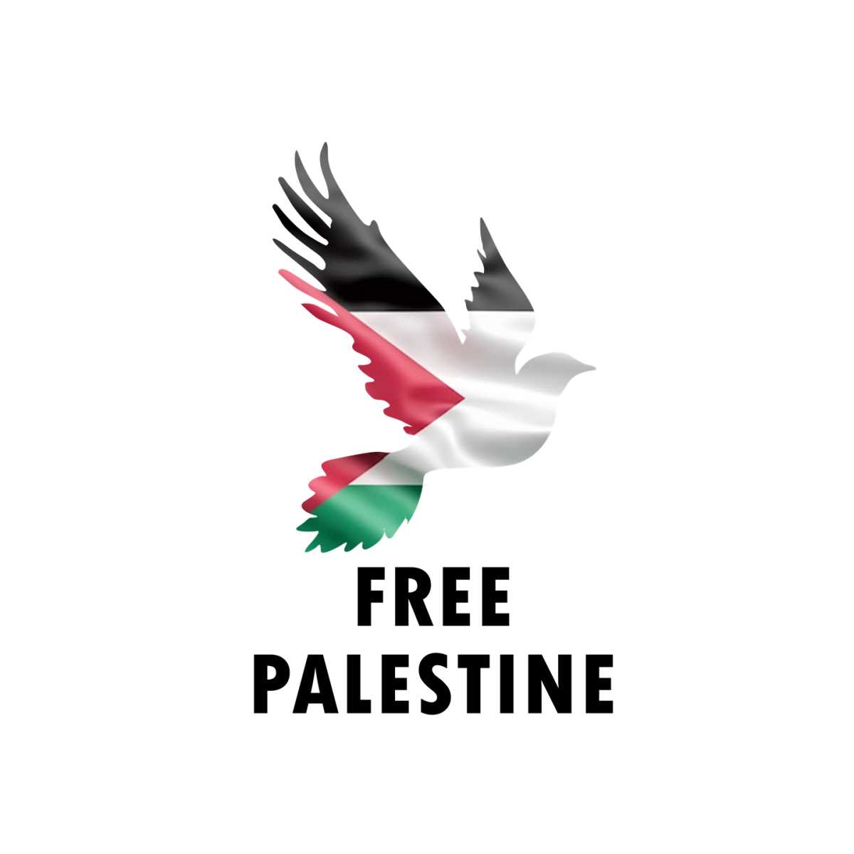 Free Palestine Flag Peace Bird PNG Sublimation Download | Inspire Uplift