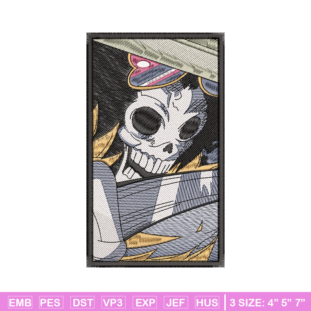 Brook poster breathing embroidery design, One Piece embroide | Inspire ...