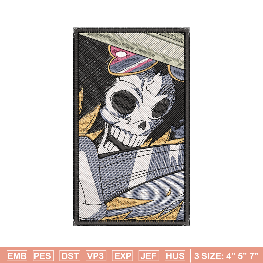 Brook poster breathing embroidery design, One Piece embroide | Inspire ...