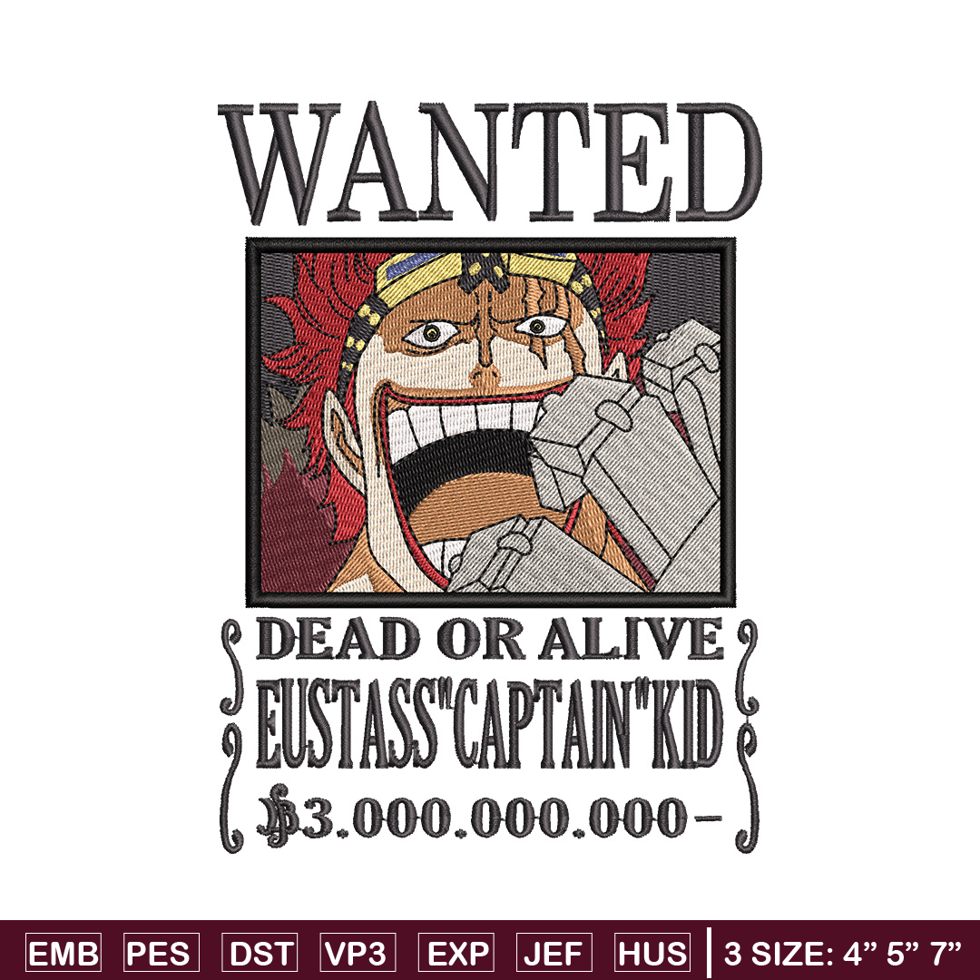 Bounty kid embroidery design, One piece embroidery, Anime de | Inspire ...