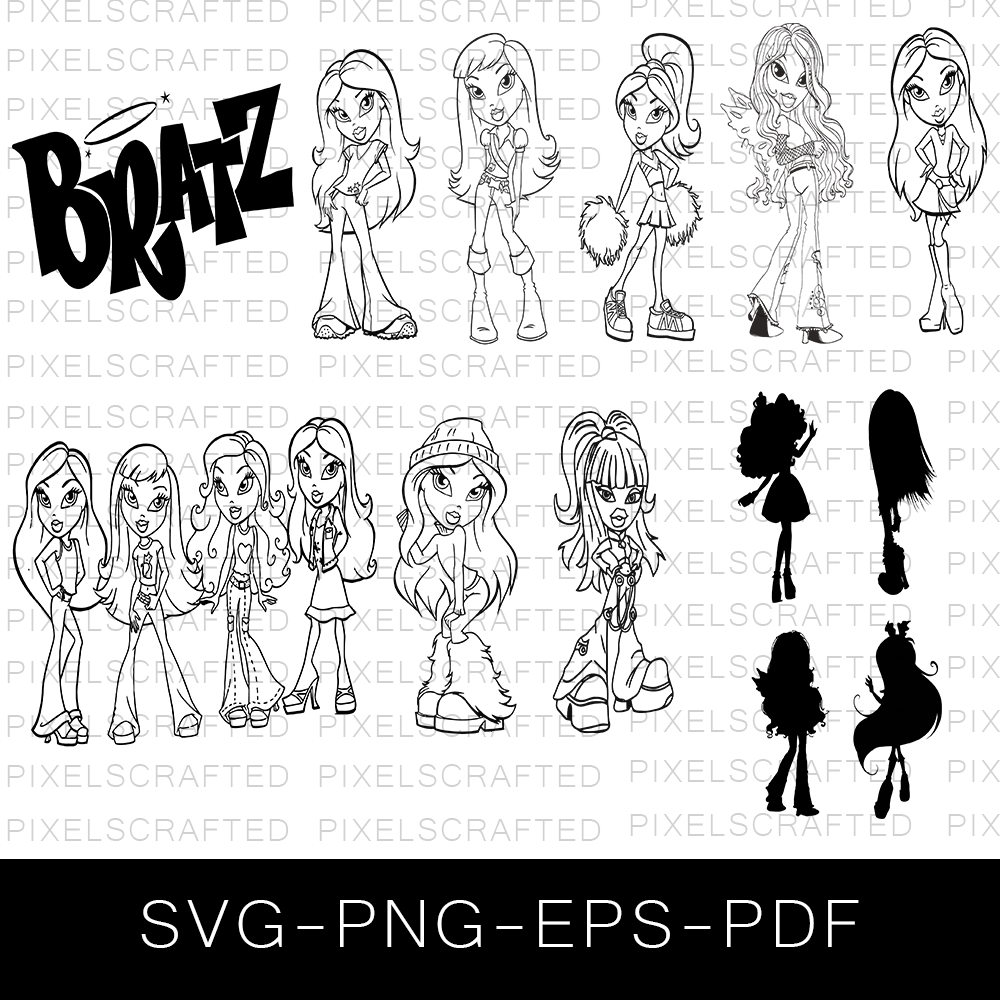 Bratz SVG Bundle, Bratz Cutfile, Fashion Doll Clipart | Inspire Uplift