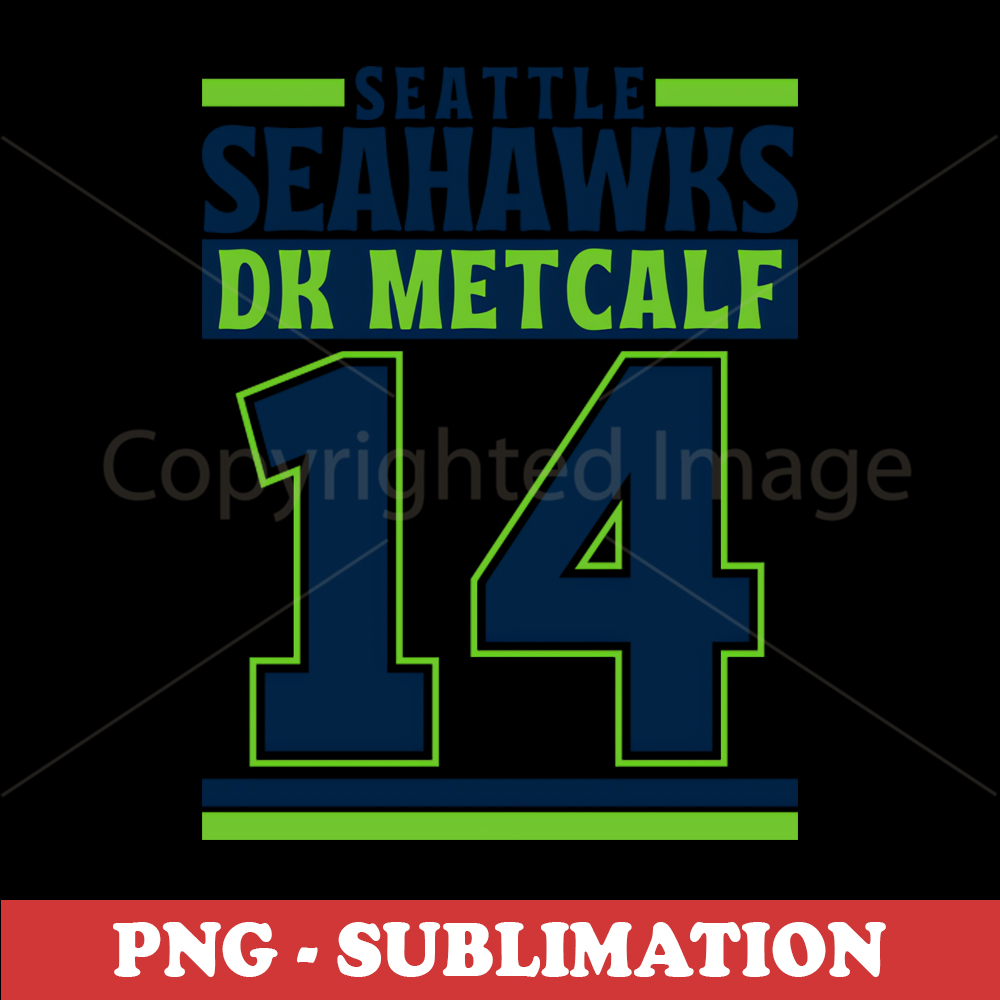 Seattle Seahawks Sublimation PNG Download - Dk Metcalf 14 Ed | Inspire ...