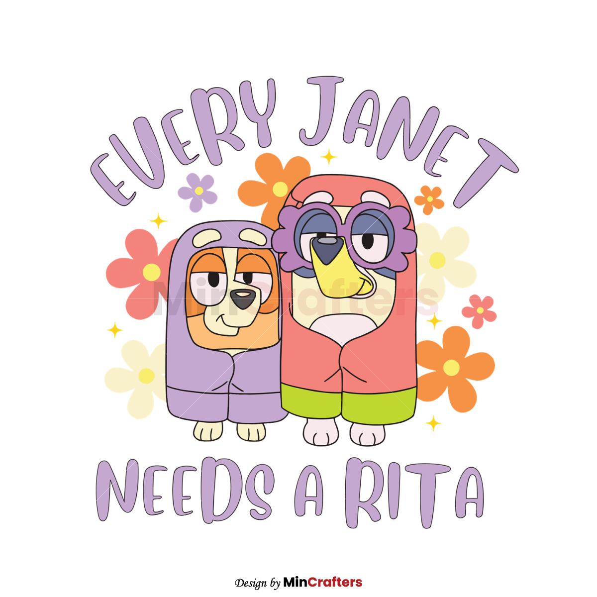 Bluey Family Every Janet Needs A Rita SVG Download - Inspire Uplift
