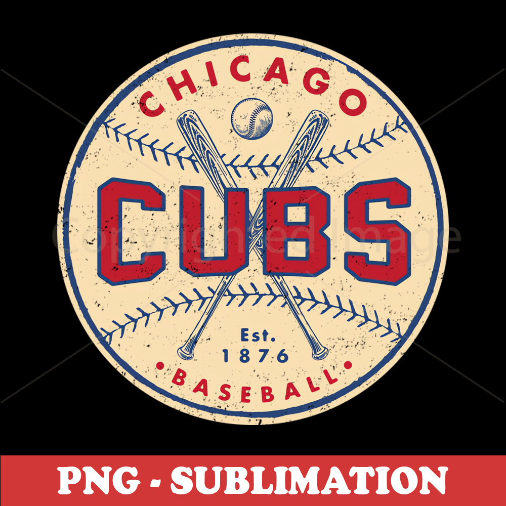 Chicago Cubs Crossed Bats - PNG Transparent Digital Download | Inspire ...