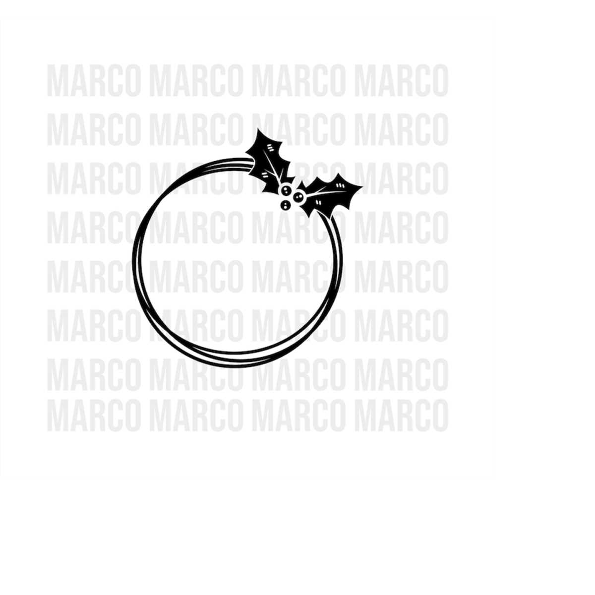 Circle Frame with Mistletoe Svg, Custom Circle Frame svg, Me - Inspire ...