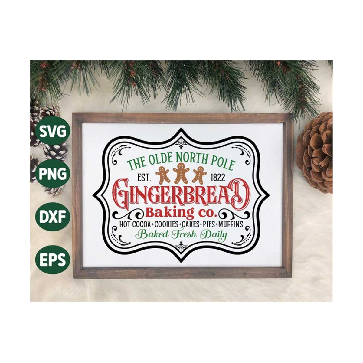 Gingerbread Baking Co SVG, Christmas Gingerbread Svg, Farmho | Inspire ...