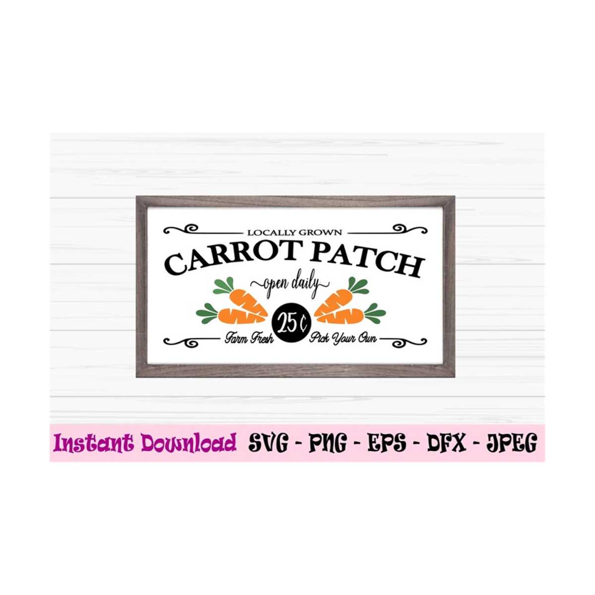 Carrot patch svg, easter carrot sign svg, farmhouse easter s | Inspire ...