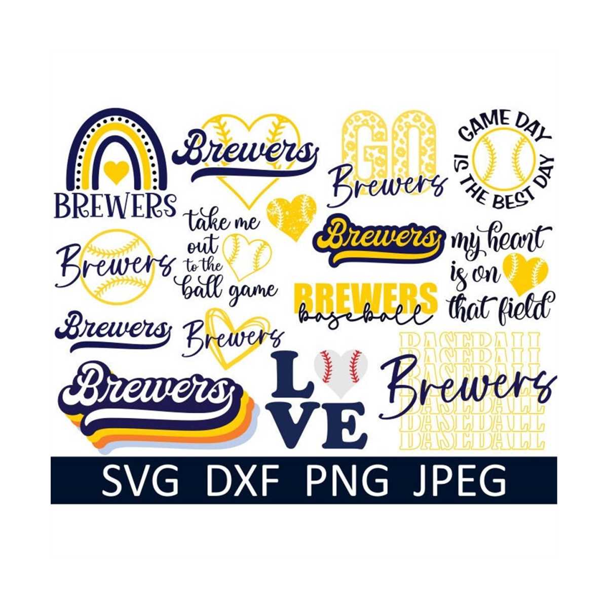 Brewers SVG Bundle, Brewers PNG Bundle, Digital Download, Cu | Inspire ...