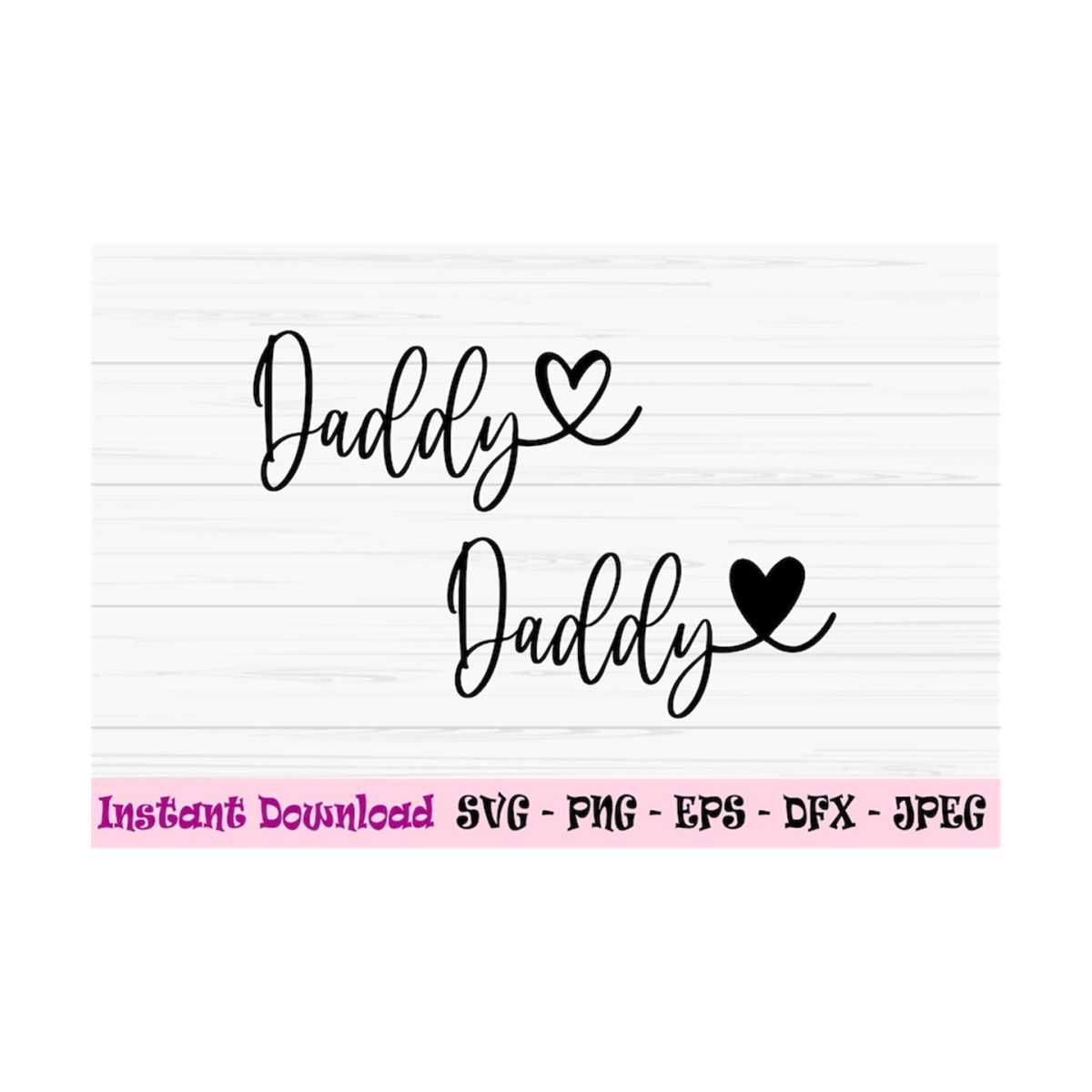 daddy svg, fathers day svg, daddy with heart svg, love daddy | Inspire ...