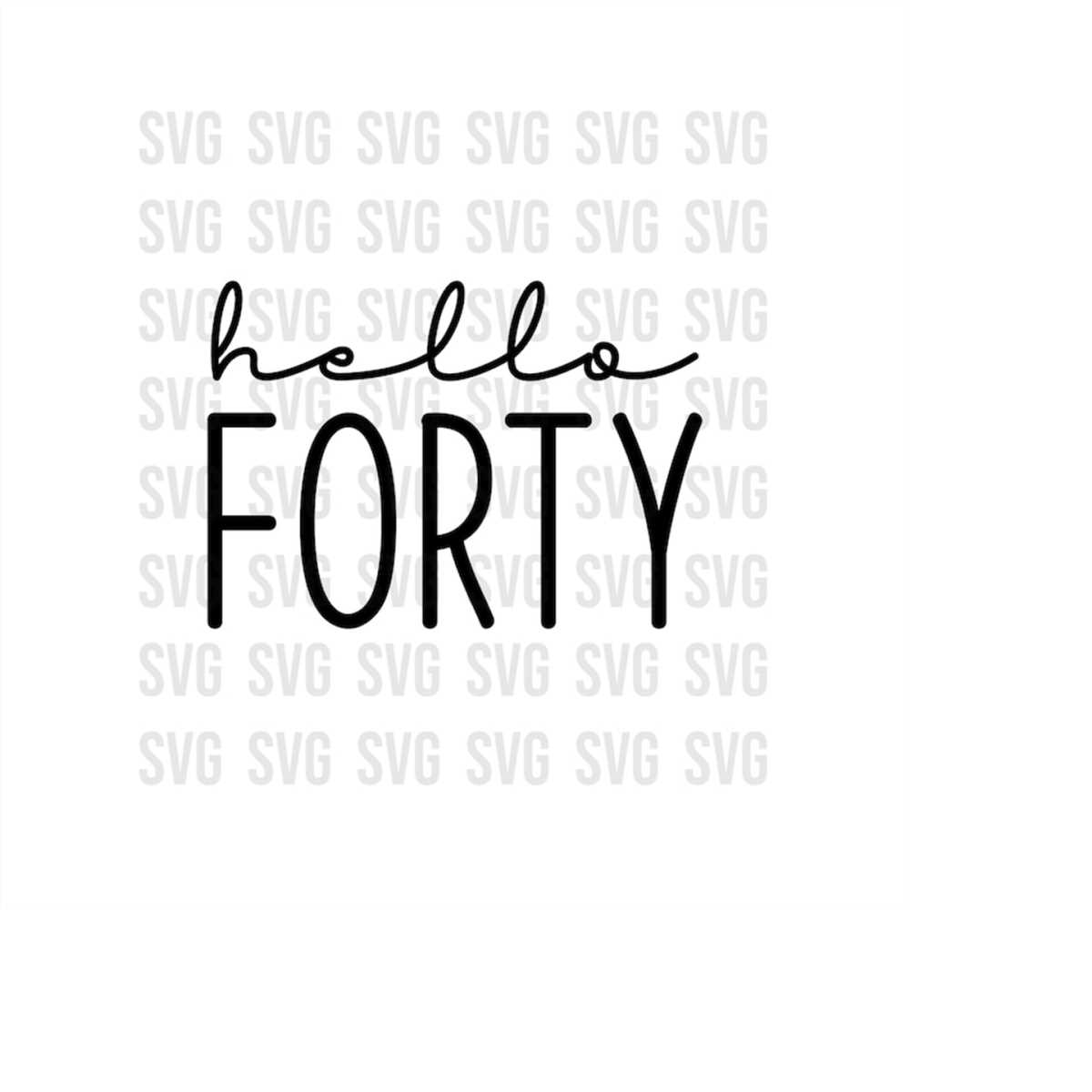Hello Forty SVG, Hello 40 svg, Birthday Svg, Forty Birthday | Inspire ...