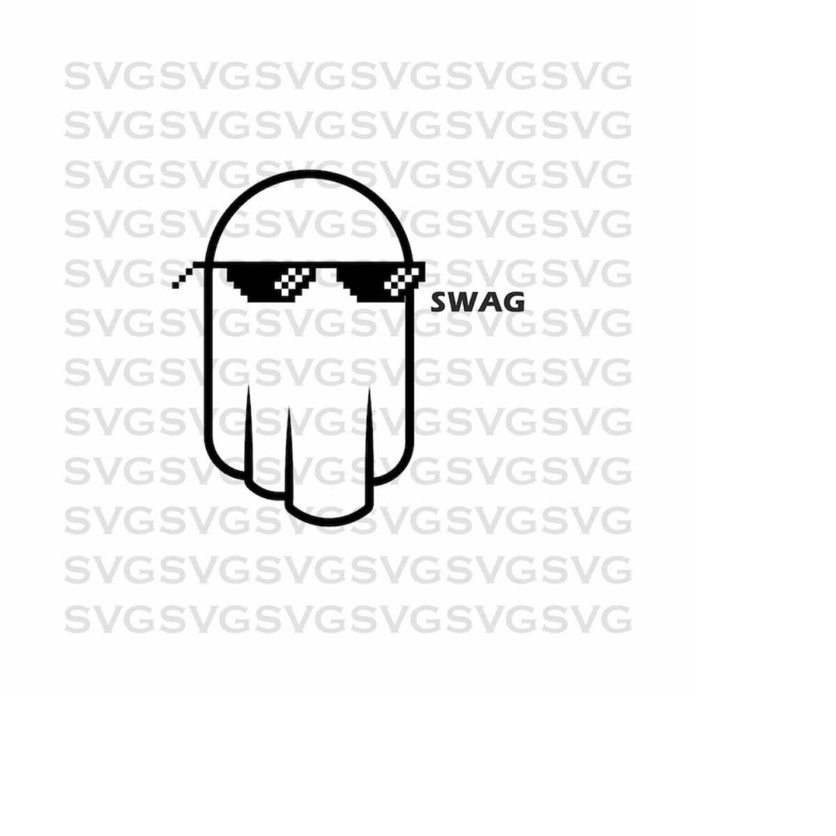 Ghost Svg, Swag Ghost Svg, Cool Ghost Svg, Halloween svg, pn - Inspire ...