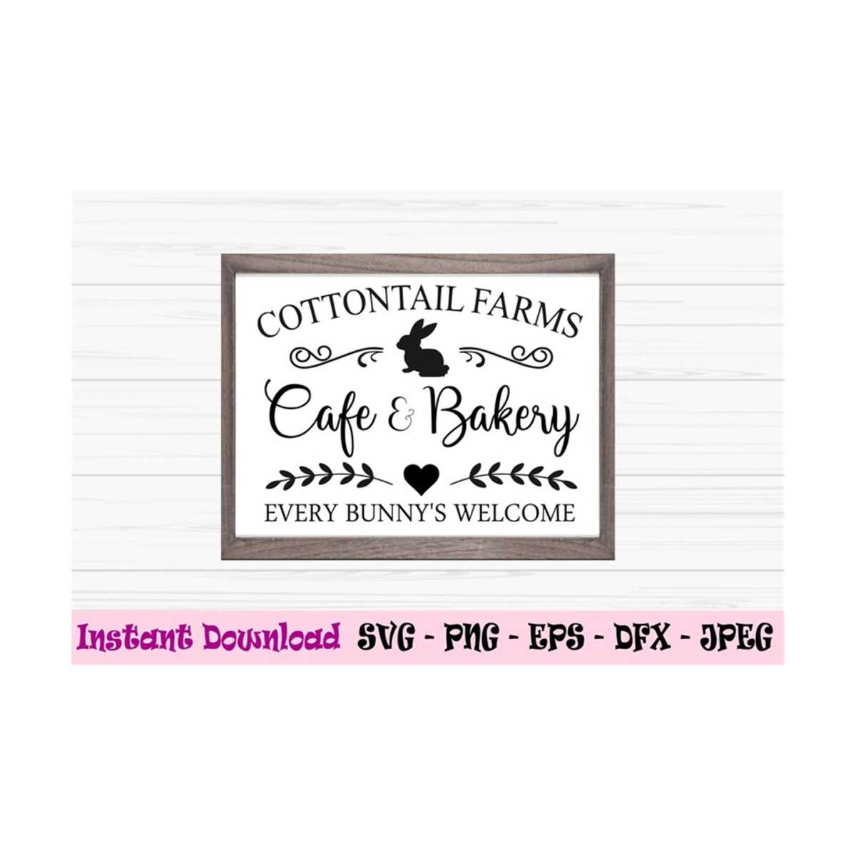 cottontail farms svg, cafe and bakery easter svg, sign svg, - Inspire ...