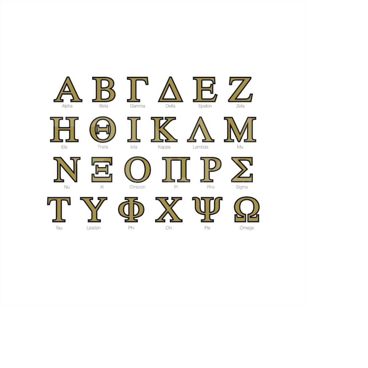 reek Letters Bundle SVG Cut File, Greek Letters for Custom S - Inspire ...