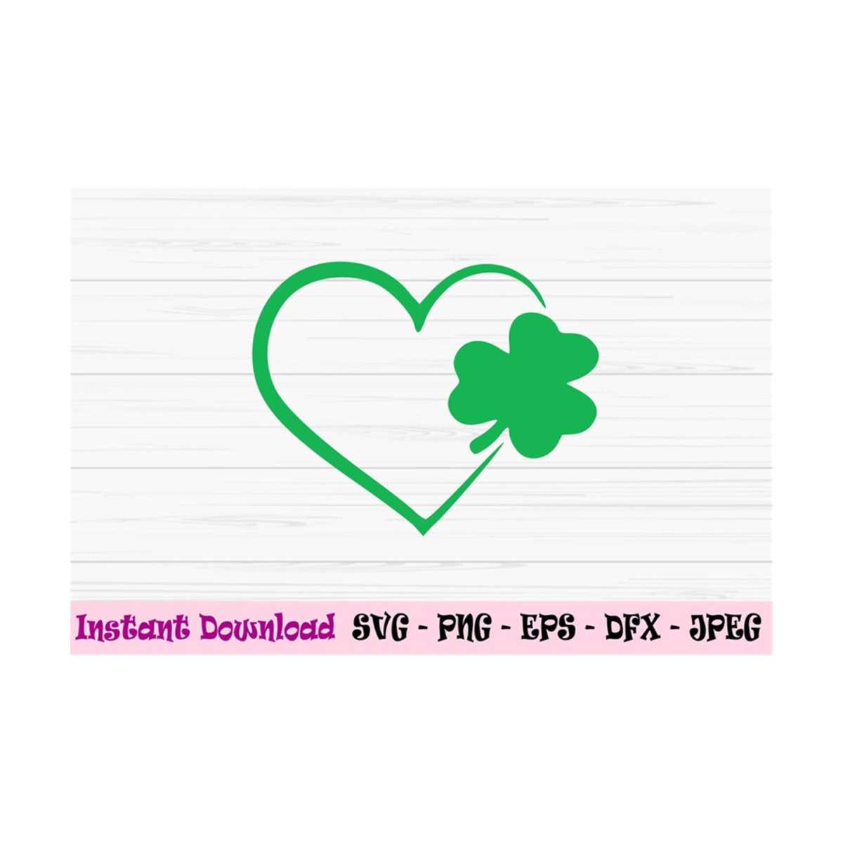 Heart clover svg, St Patricks Day svg, Clover svg, shamrock | Inspire ...