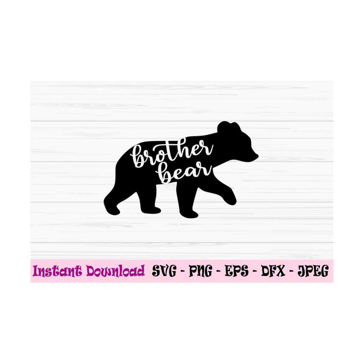 brother bear svg, brother svg, baby kids svg, family bear, D | Inspire ...