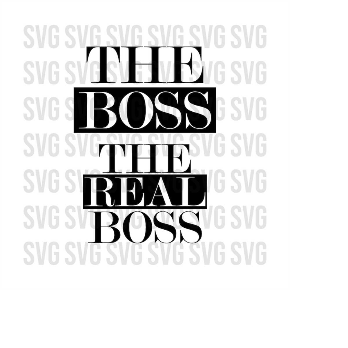 The Boss and The Real Boss Bundle Svg, His and Hers Svg, Fun - Inspire ...