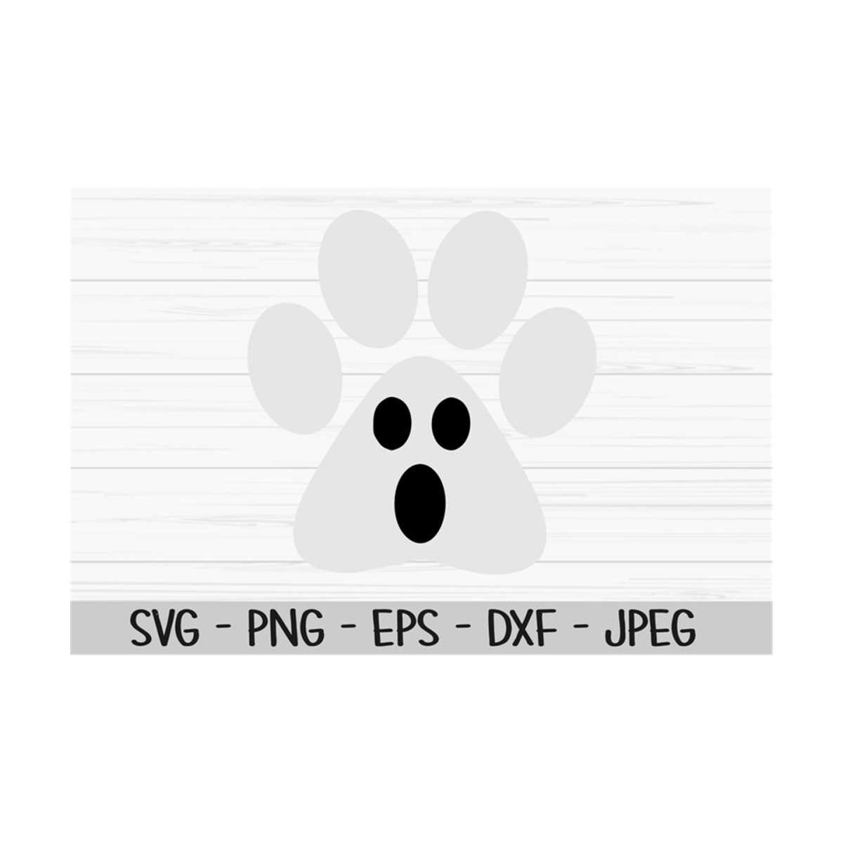 ghost paw print svg, halloween svg, dog svg, dog bandana svg - Inspire ...