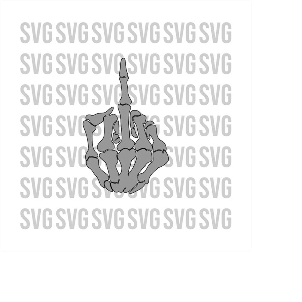 Skeleton Middle Finger Color, Skeleton hand, F off Svg, Midd - Inspire ...