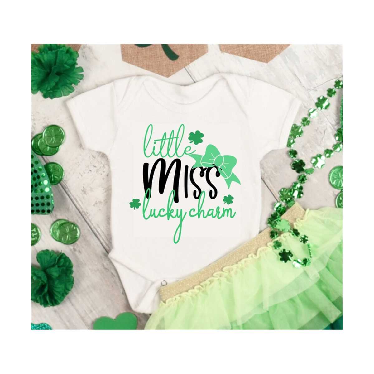 little miss lucky charm svg, st patricks day svg, kids baby | Inspire ...