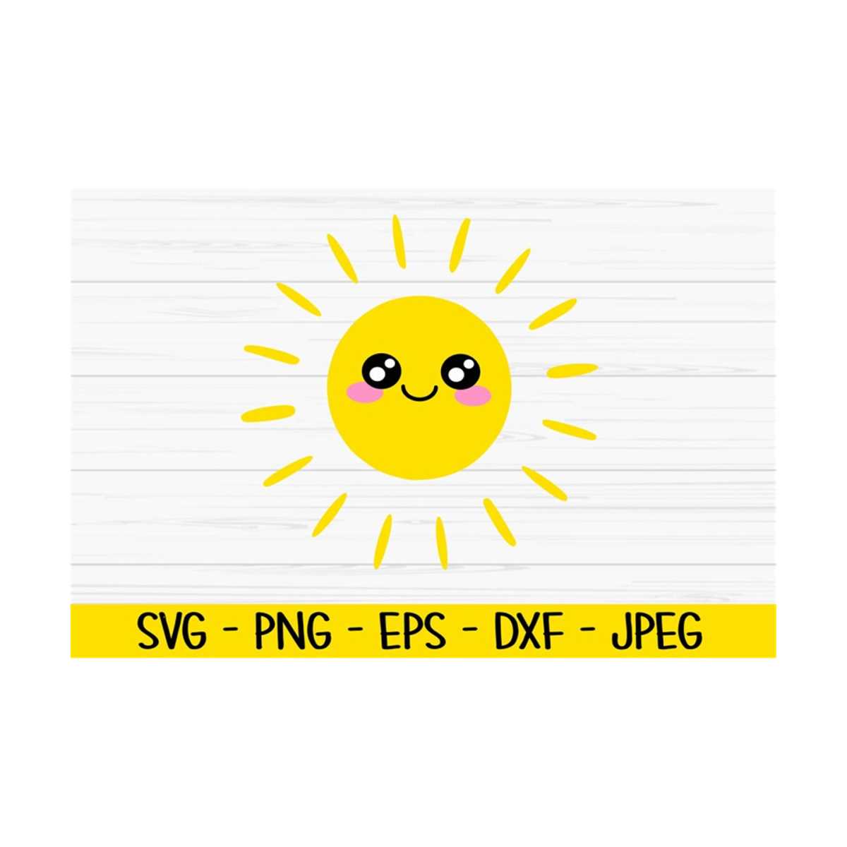 sun cute face svg, summer svg, sun svg, baby kids svg, Dxf, | Inspire ...