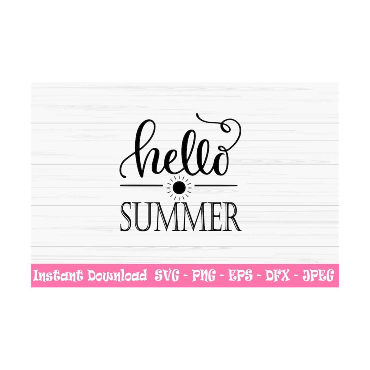 hello summer svg, summer svg, sun svg, summer sign svg, Dxf, | Inspire Uplift