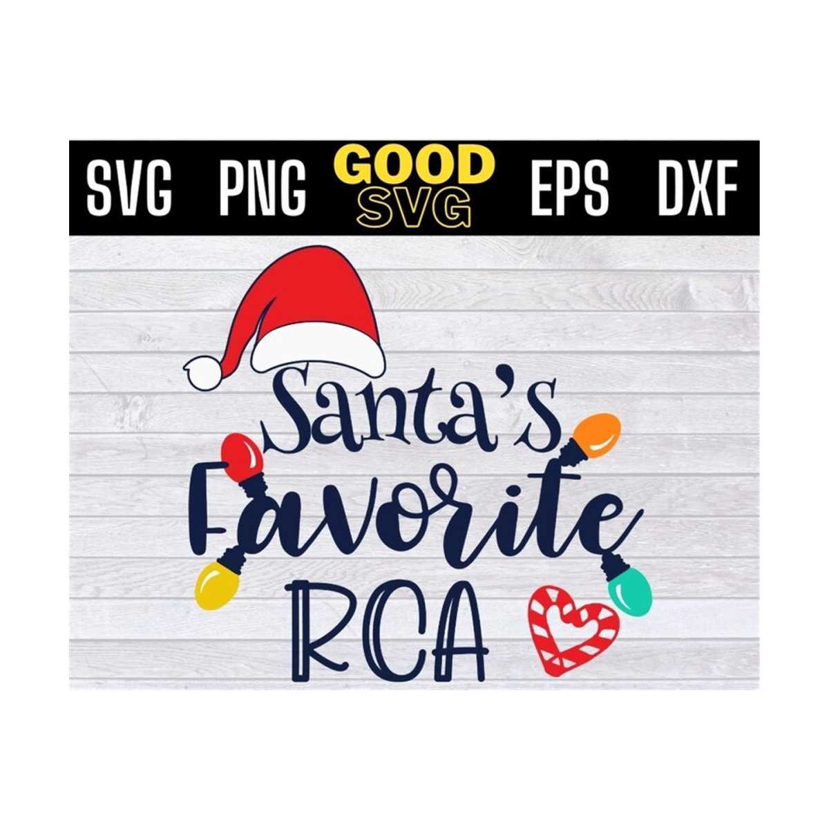 Santas Favorite RCA Svg Png Eps Dxf, RCA christmas santa svg - Inspire ...