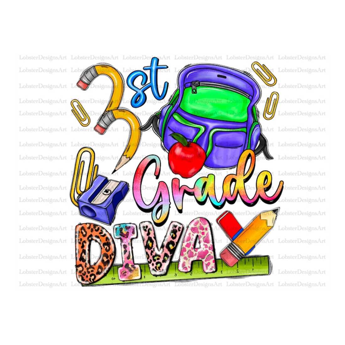 3st Grade Diva Png, 3st Grade Diva First Day of School Back - Inspire ...