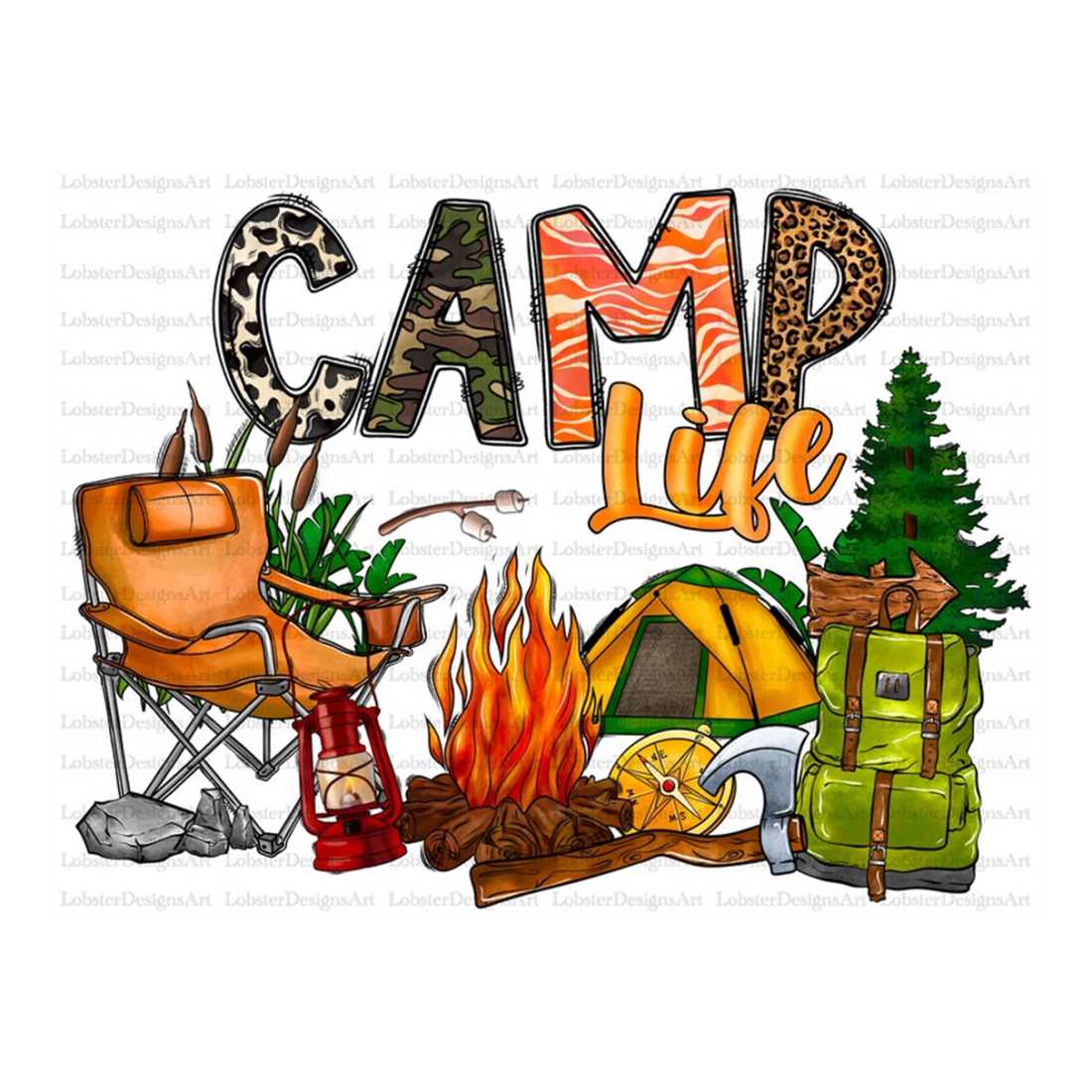 Camp Life PNG File, Camp PNG, Camping Design PNG, Leopard, C - Inspire ...