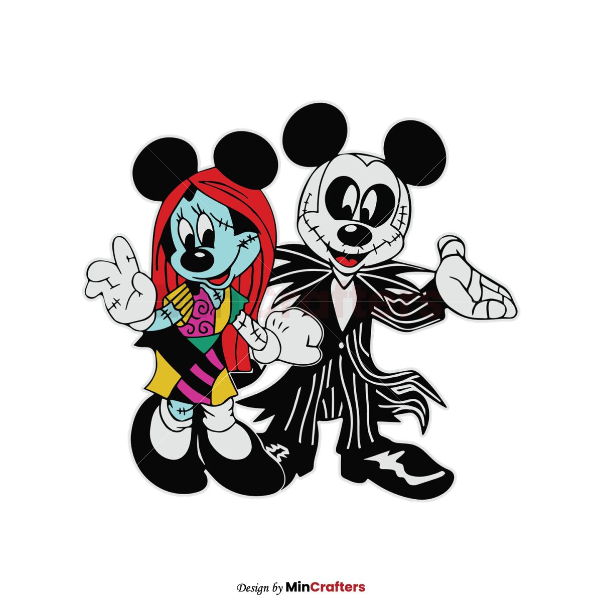 Mickey and Minnie Horror Scream Movie Killers SVG Cricut Fil - Inspire ...