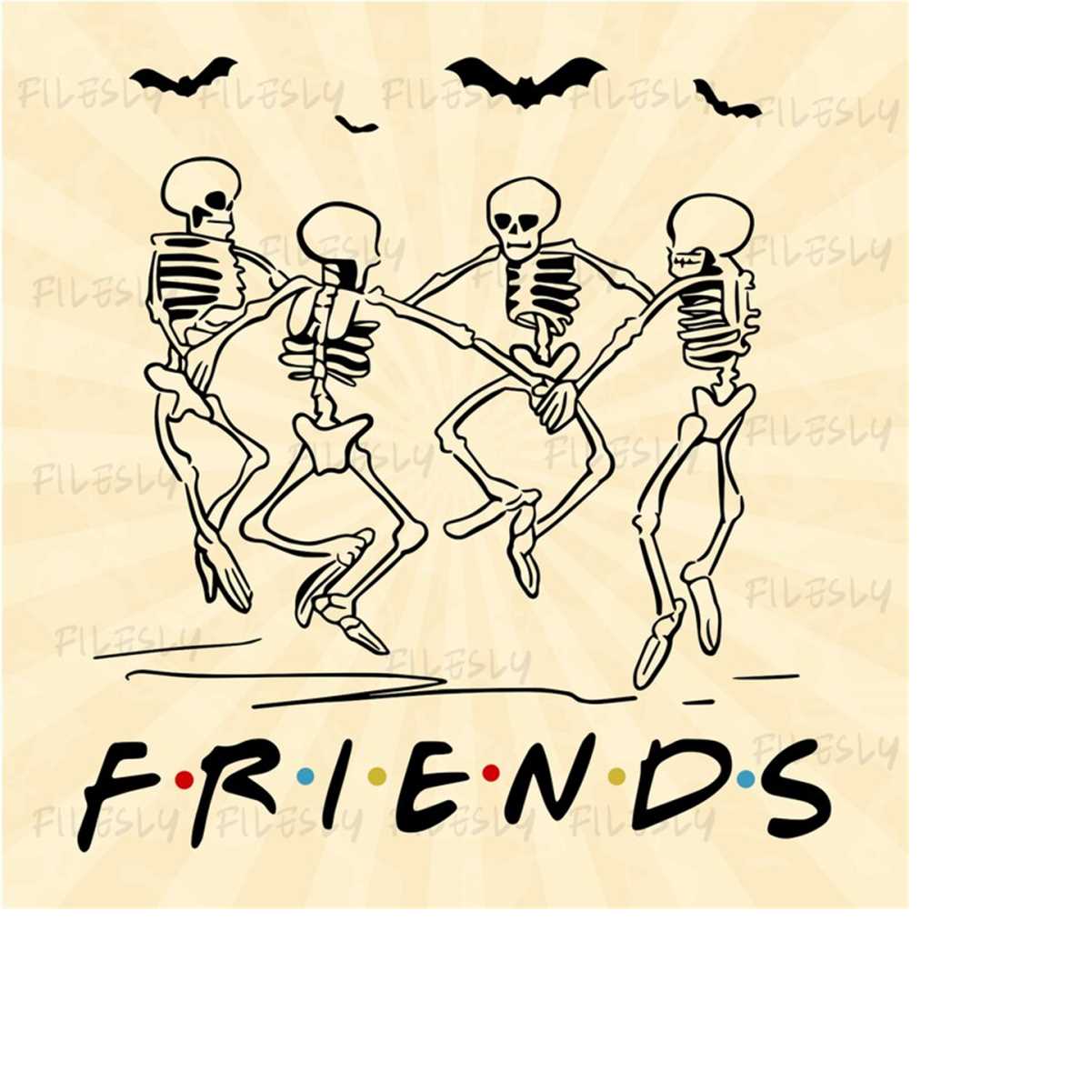 Funny Skeletons Friends Svg, Friends Svg, Skeletons svg, Vin - Inspire ...