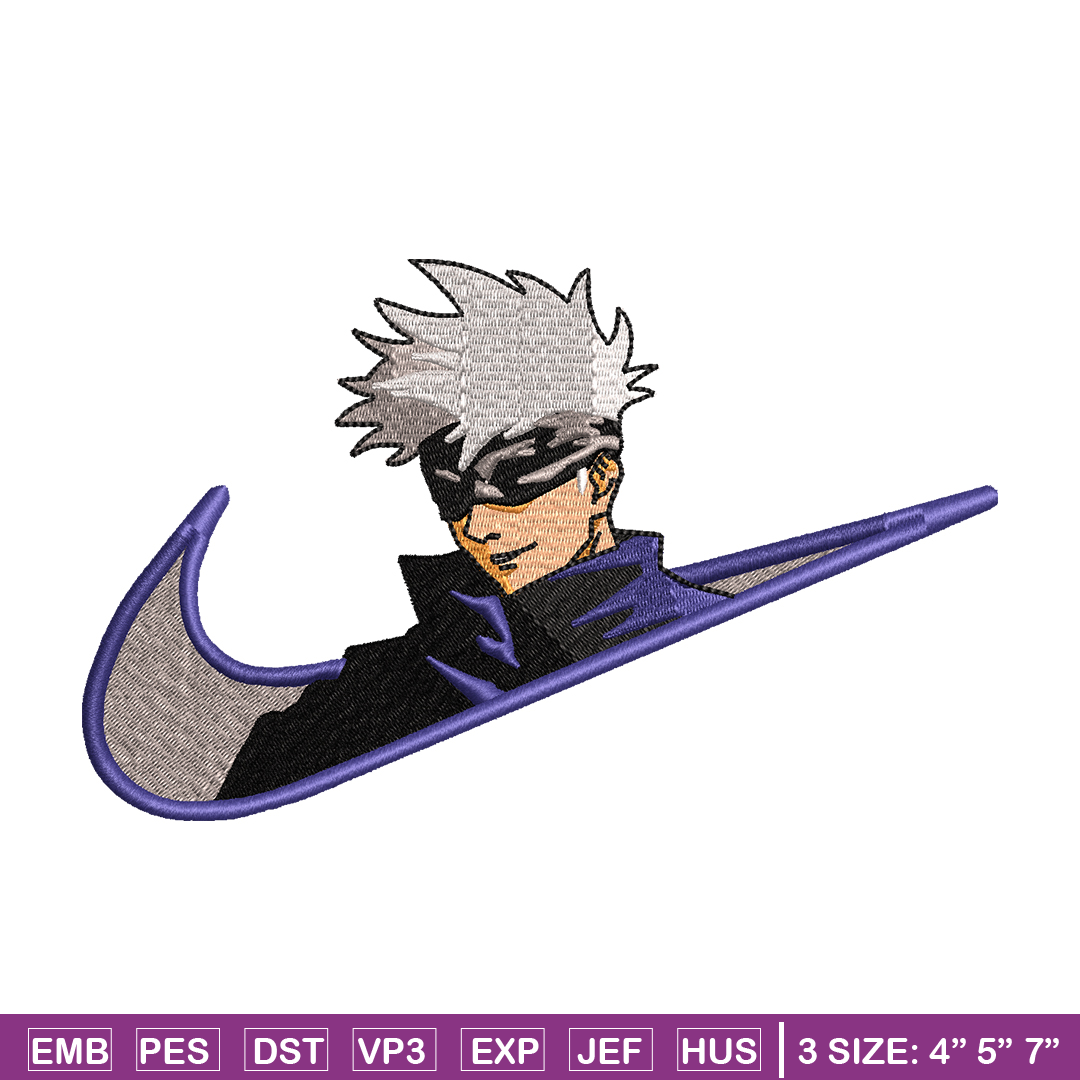 Gojo Satoru Nike embroidery design, Jujutsu Kaisen embroider - Inspire ...